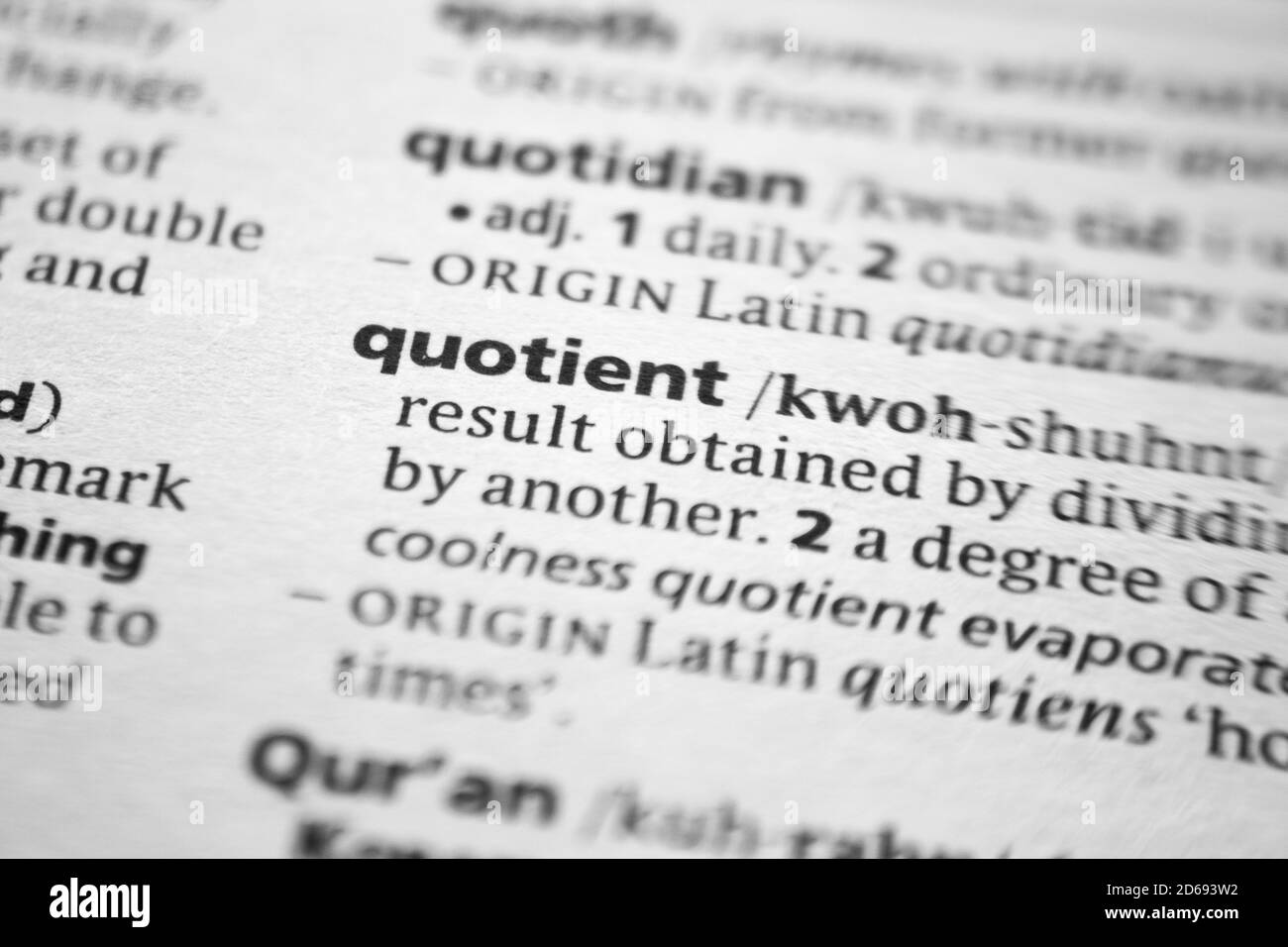 Quotient Black and White Stock Photos & Images - Alamy