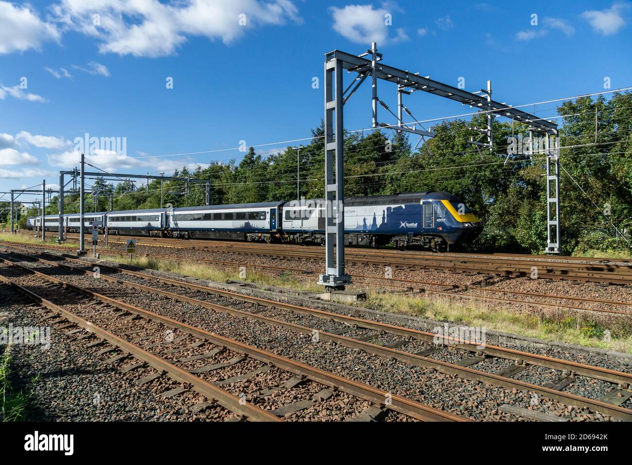 Scotrail refurbished Inter City 125 High Speed Train passing through ...