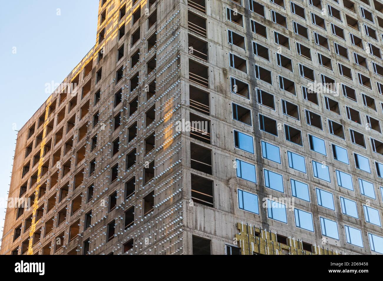 Construction building in the style of modern architecture high-tech ...