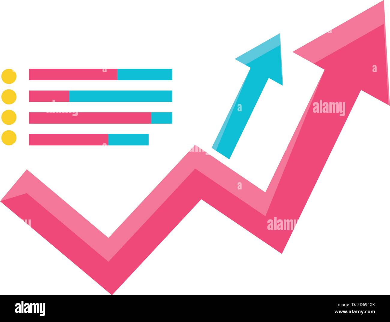data analysis profit arrows development business detailed vector ...