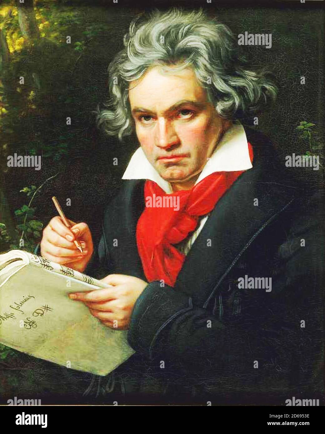 Vintage classical composer portrait art illustration Stock Photo - Alamy