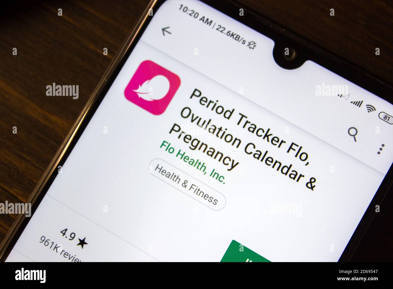 Ivanovsk, Russia - July 21, 2019: Period Tracker Flo, Ovulation ...