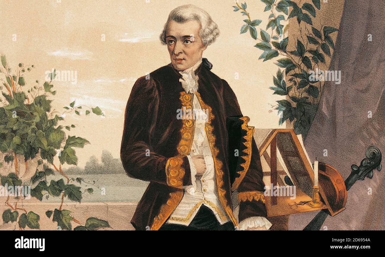 Vintage classical composer portrait art illustration Stock Photo - Alamy