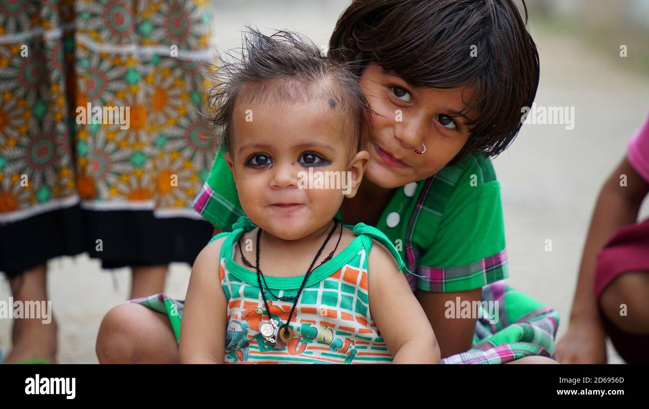 Rural indian village kids playing hi-res stock photography and images ...