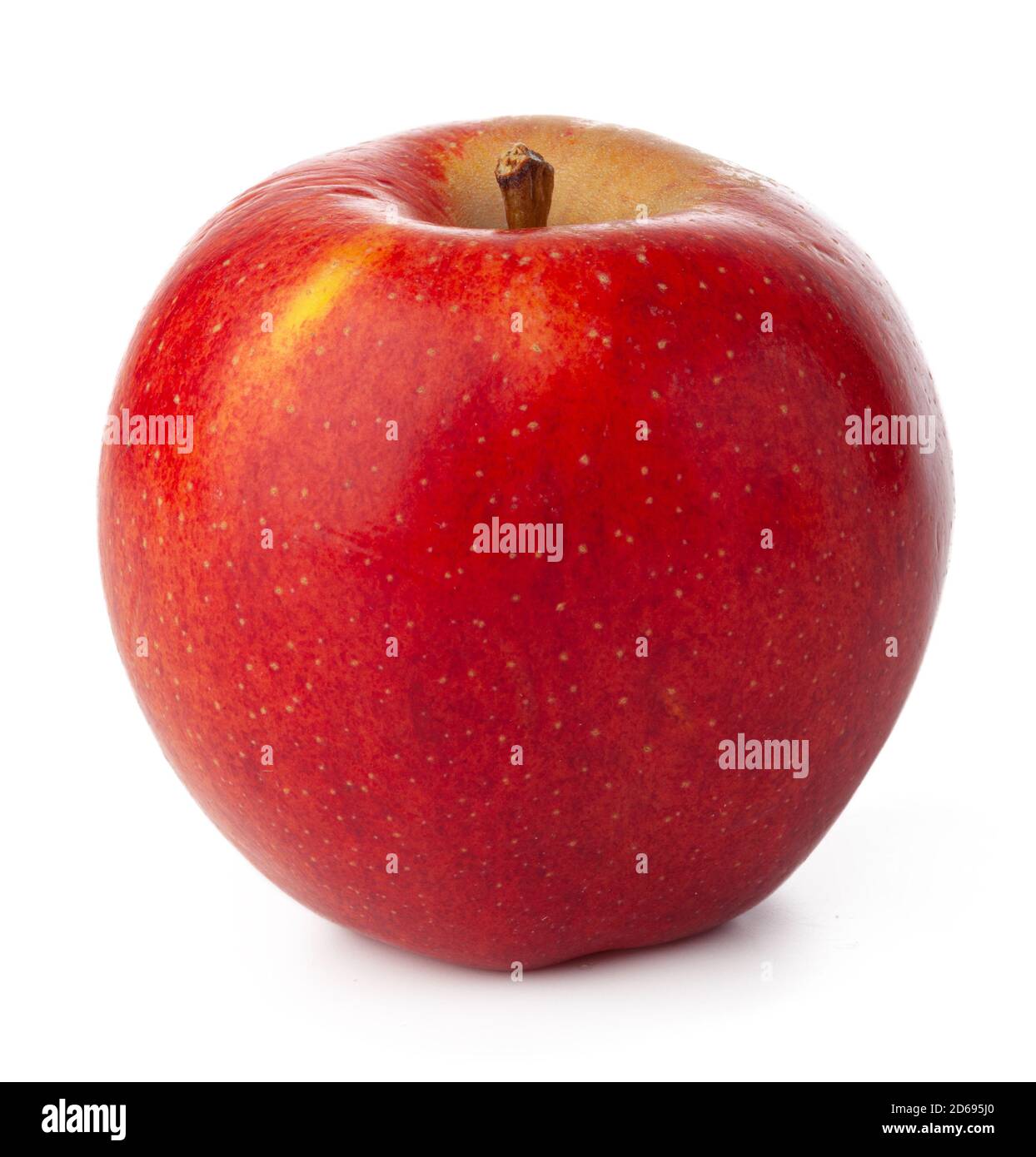 Ripe red apple isolated on white background Stock Photo - Alamy