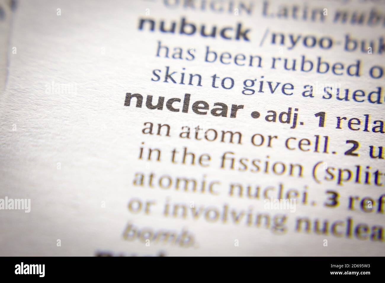 Word or phrase Nuclear in a dictionary Stock Photo - Alamy