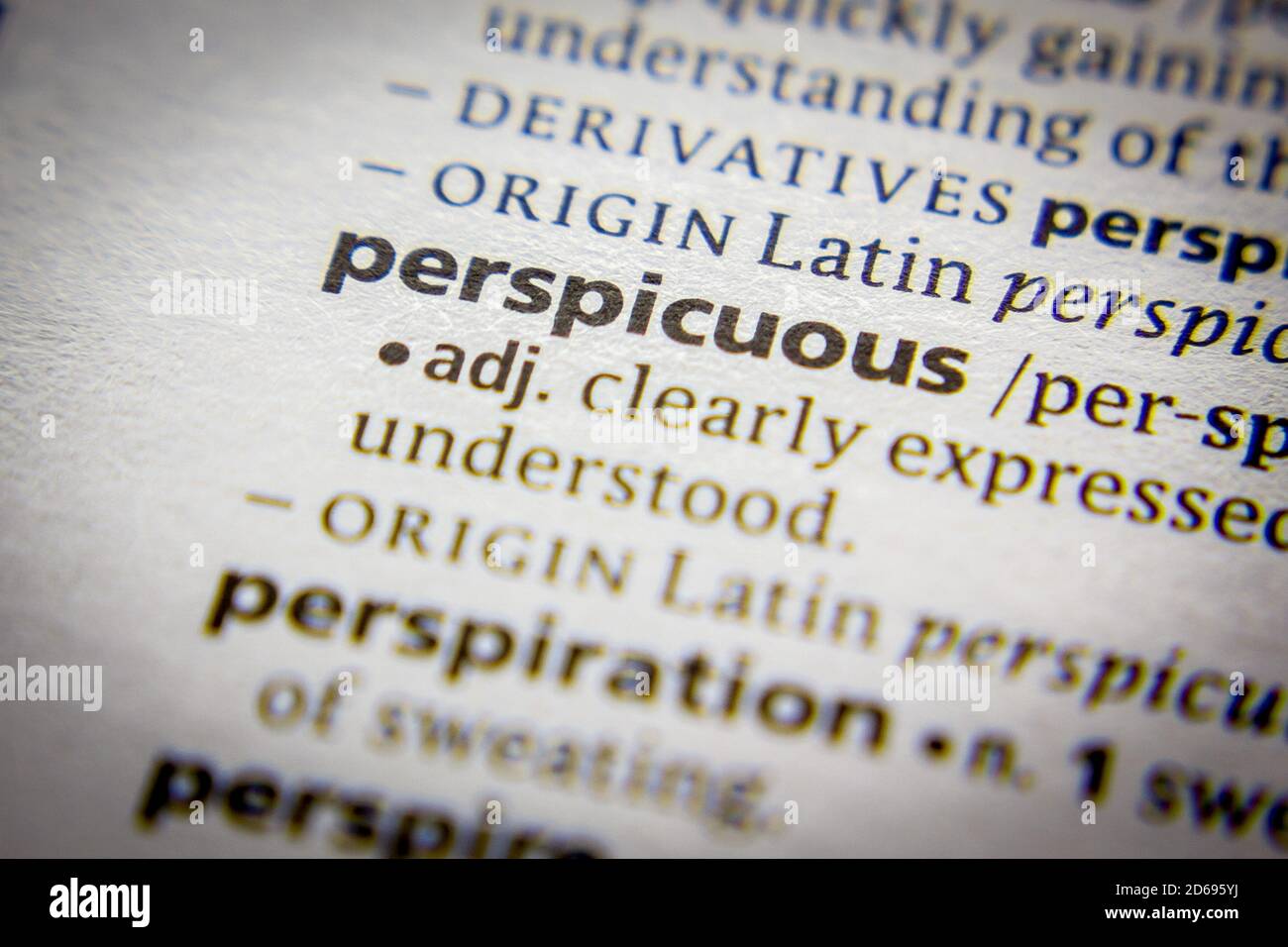 Word or phrase Perspicuous in a dictionary Stock Photo - Alamy