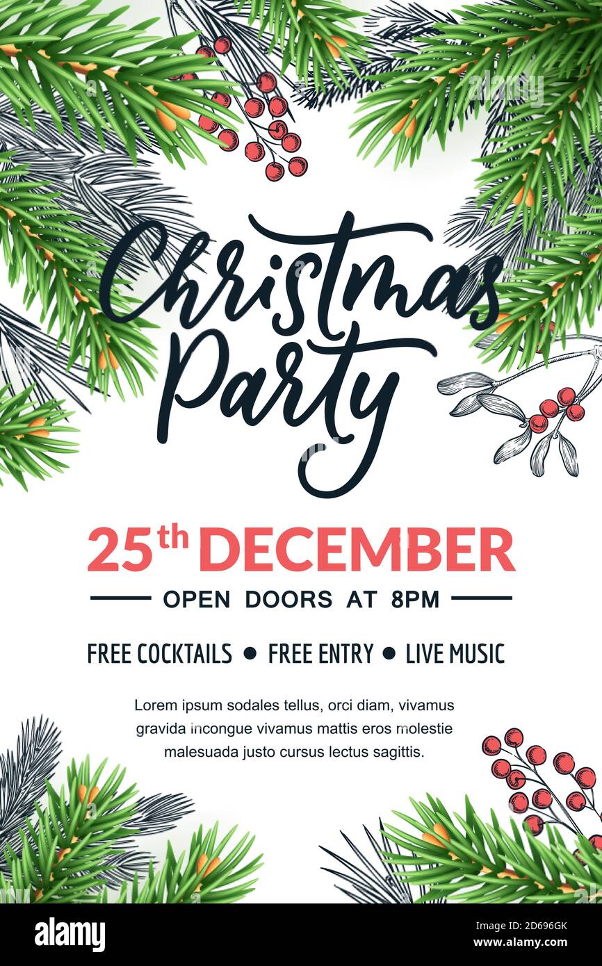 Christmas fair poster xmas Stock Vector Images - Alamy