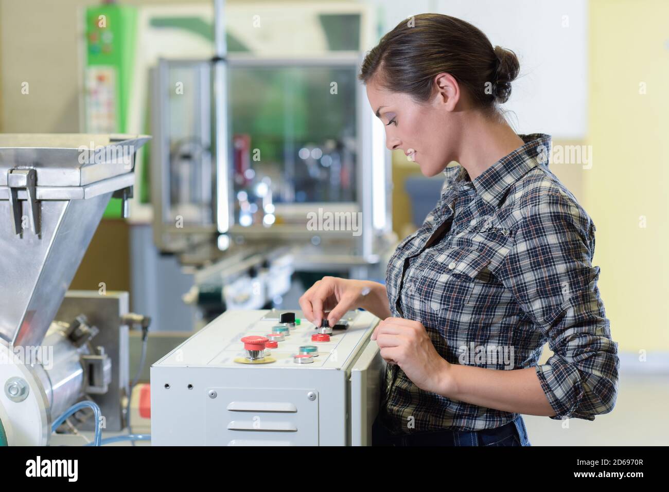 Standing expertise control panel operating technology hi-res stock ...