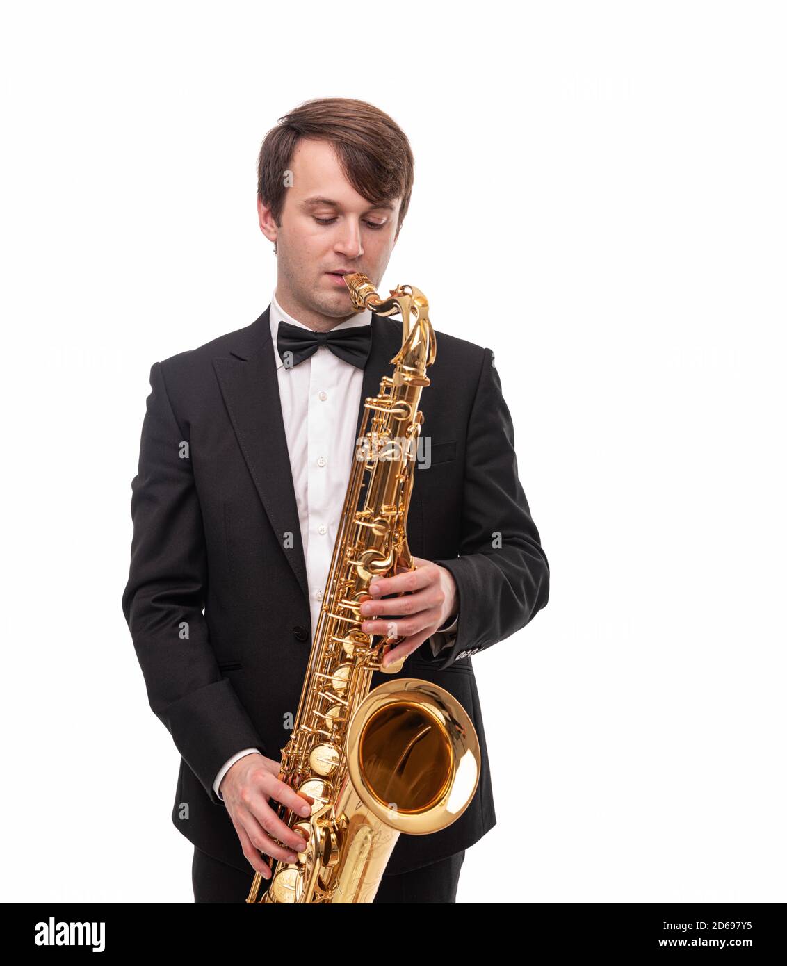 Hands saxophone player hi-res stock photography and images - Alamy