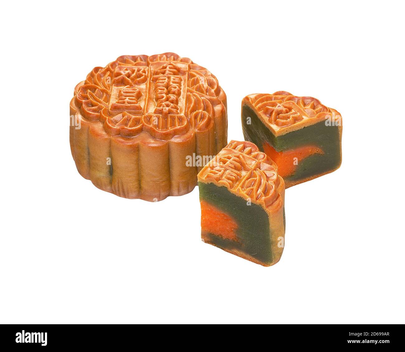 Pandan (screw pine) paste single yolk mooncake for Chinese Mid Autumn ...