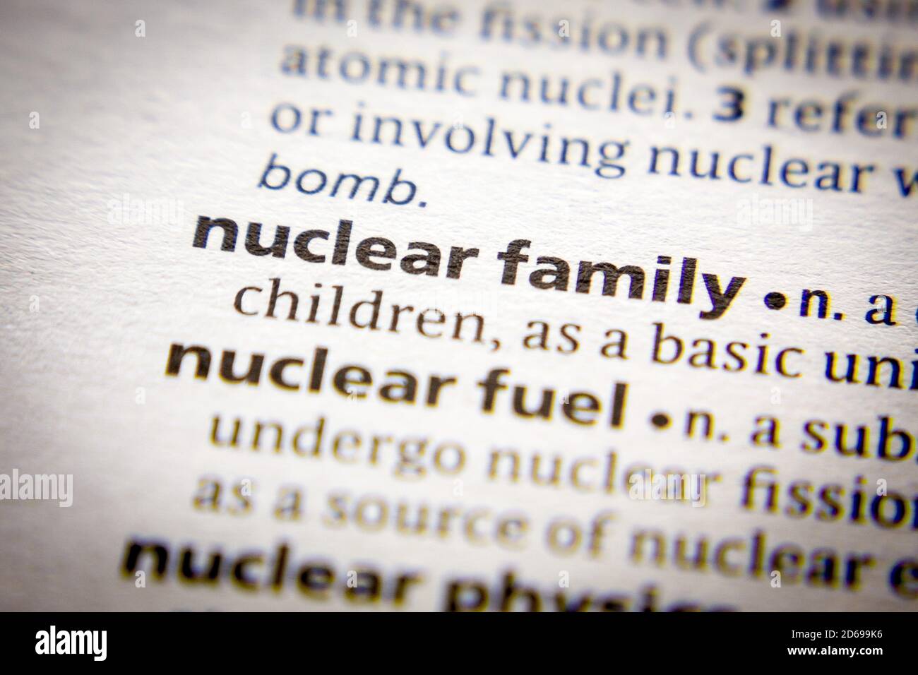 Word or phrase Nuclear family in a dictionary Stock Photo - Alamy