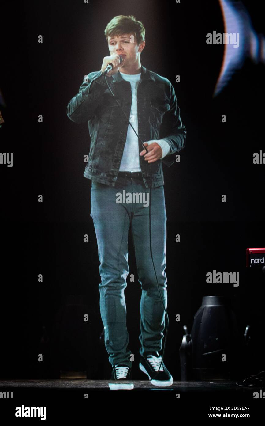 Singer songwriter Dan Olsen performs as an interactive hologram at 8 ...