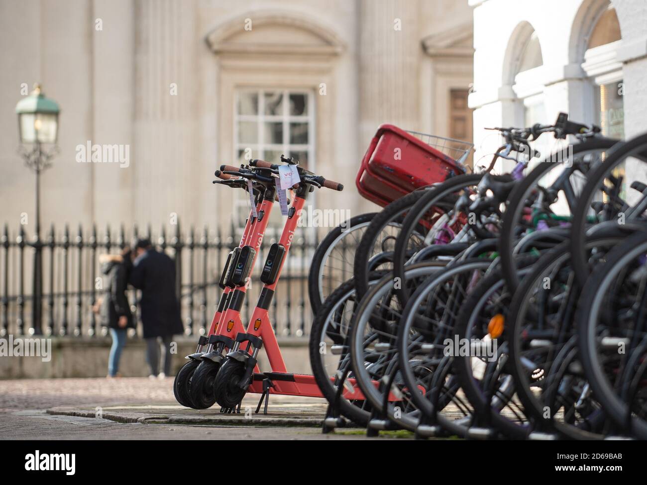 Voi E-scooters are introduced during a trial scheme in Cambridge ...