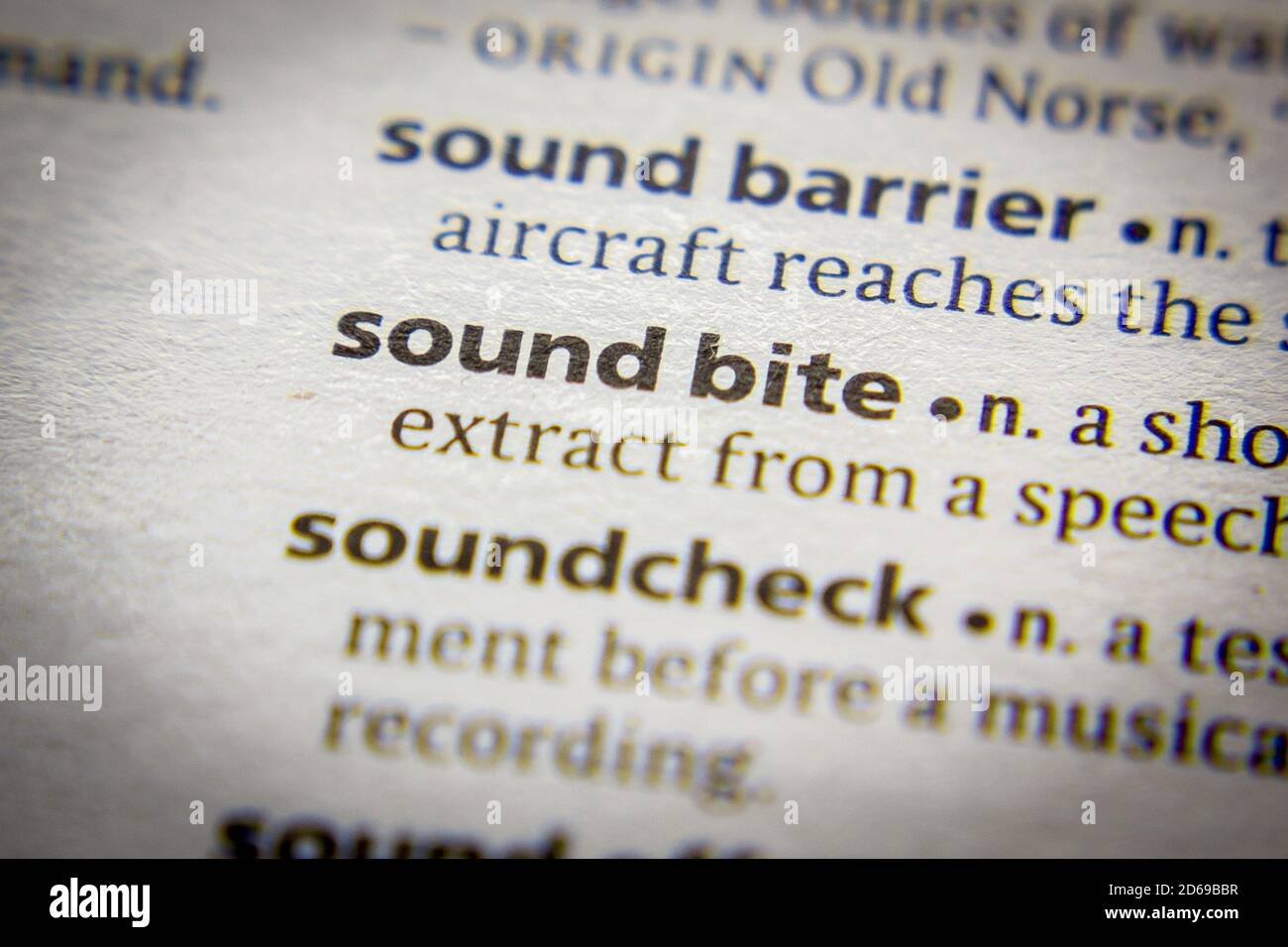 Sound bite word hi-res stock photography and images - Alamy