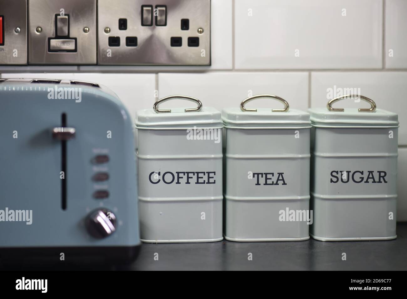 Kitchen utensils and containers Stock Photo - Alamy