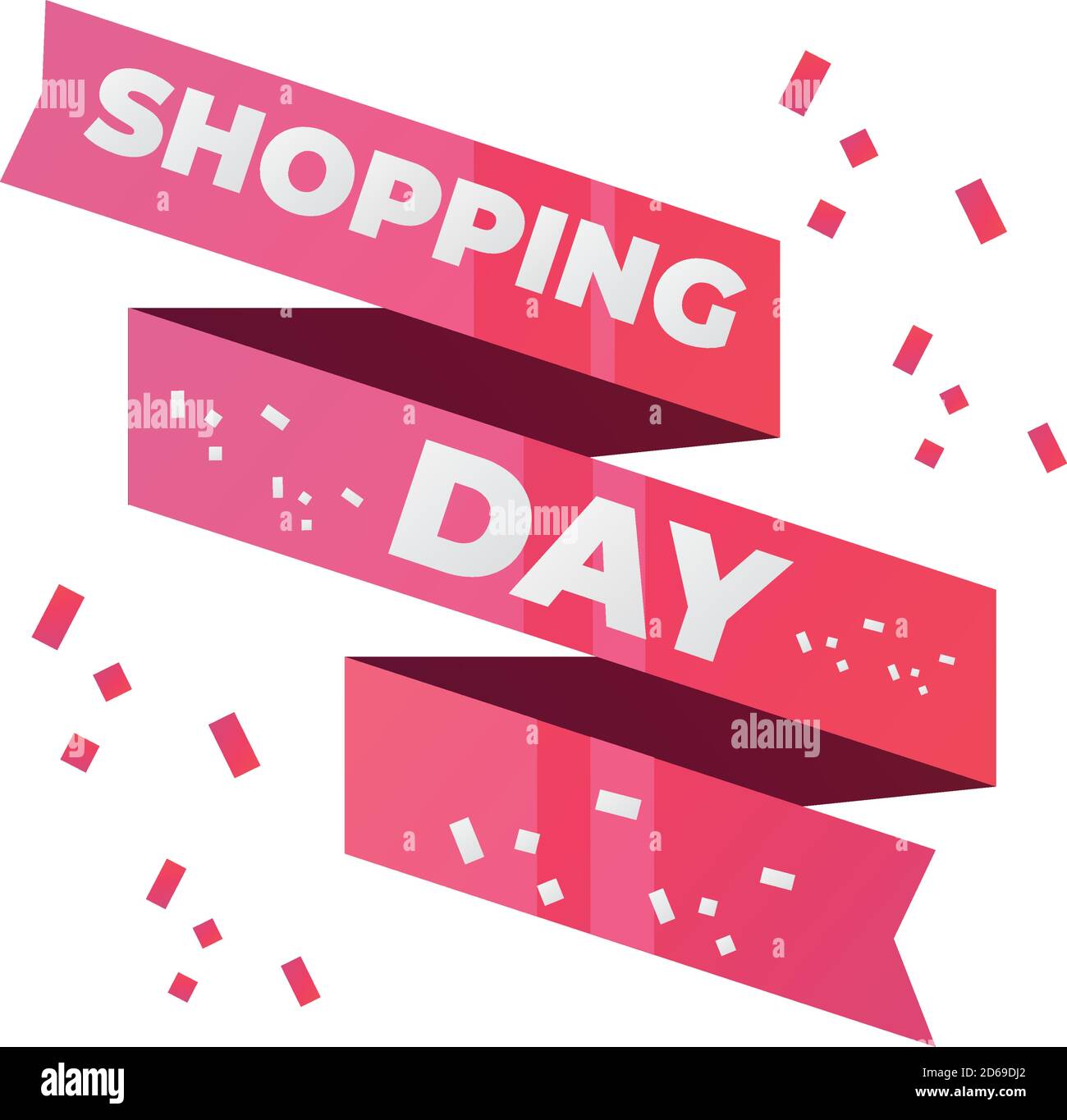 shopping day banner attention promotion vector illustration detailed ...