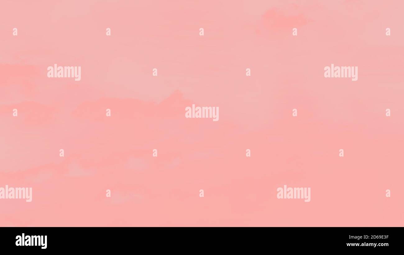 Abstract pastel pink coral color sky background with blurred clouds ...