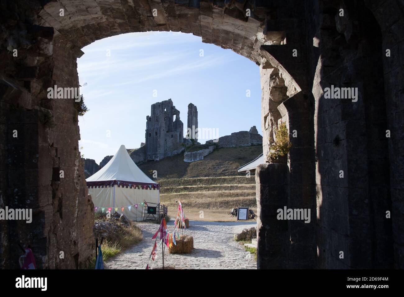 Views of the inside of Corfe Castle in Corfe, Dorset in the UK, taken ... Views of the inside of Corfe Castle in Corfe, Dorset in the UK, taken ...