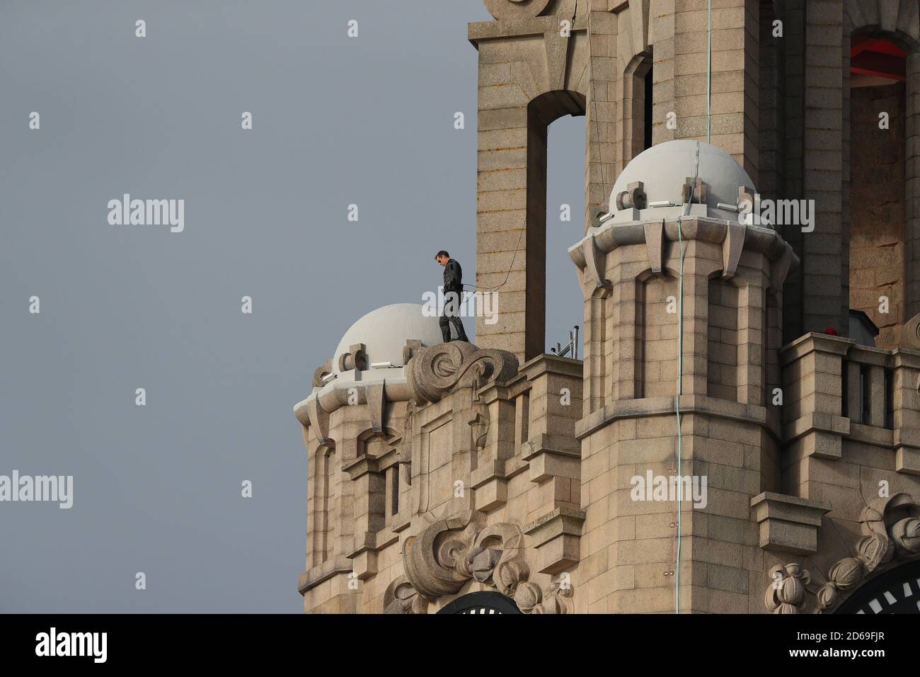 Filming batman on top royal liver building hi-res stock photography and ...