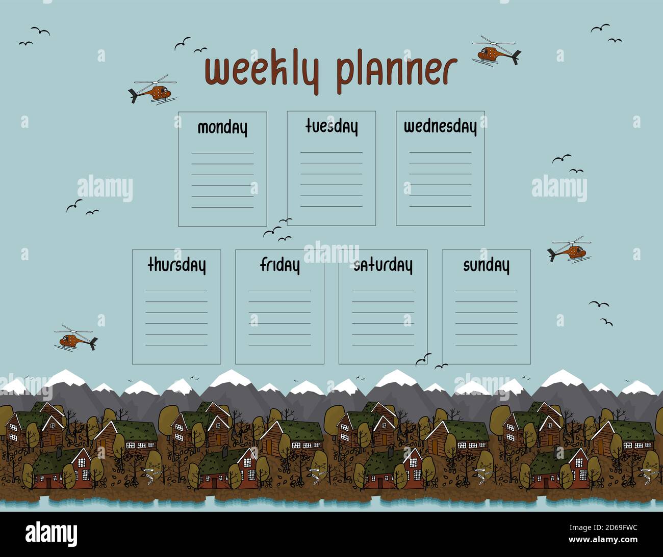 Weekly schedules Stock Vector Images - Alamy