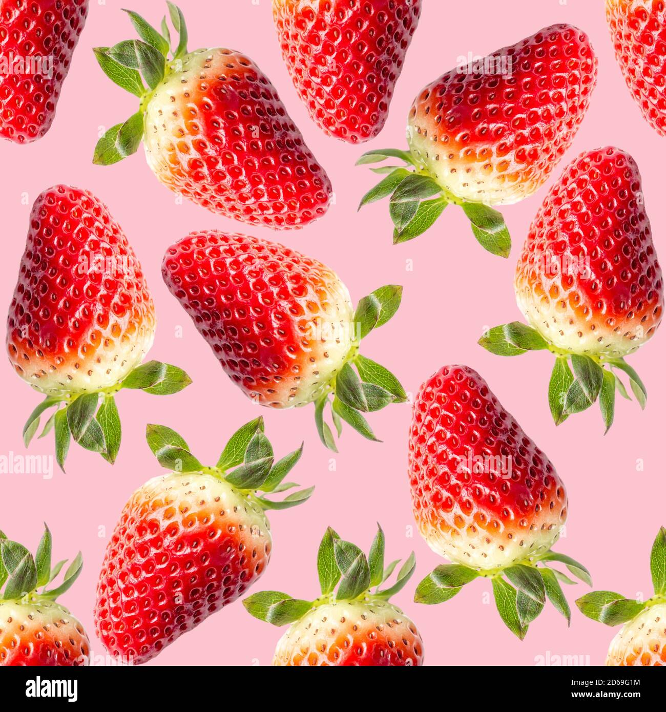 Seamless pattern fresh strawberries hi-res stock photography and images ...