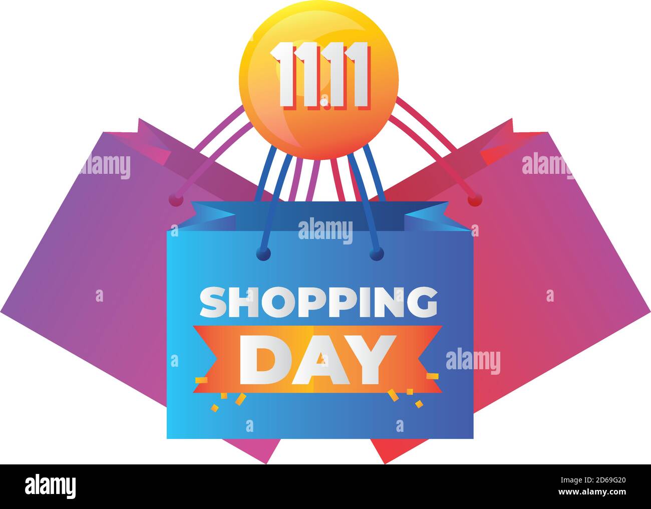 shopping day paper bags marketing business vector illustration detailed ...