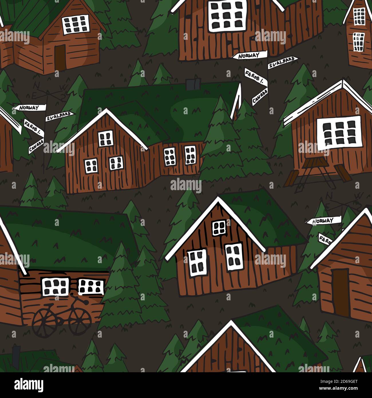 Orange trees on street Stock Vector Images - Alamy