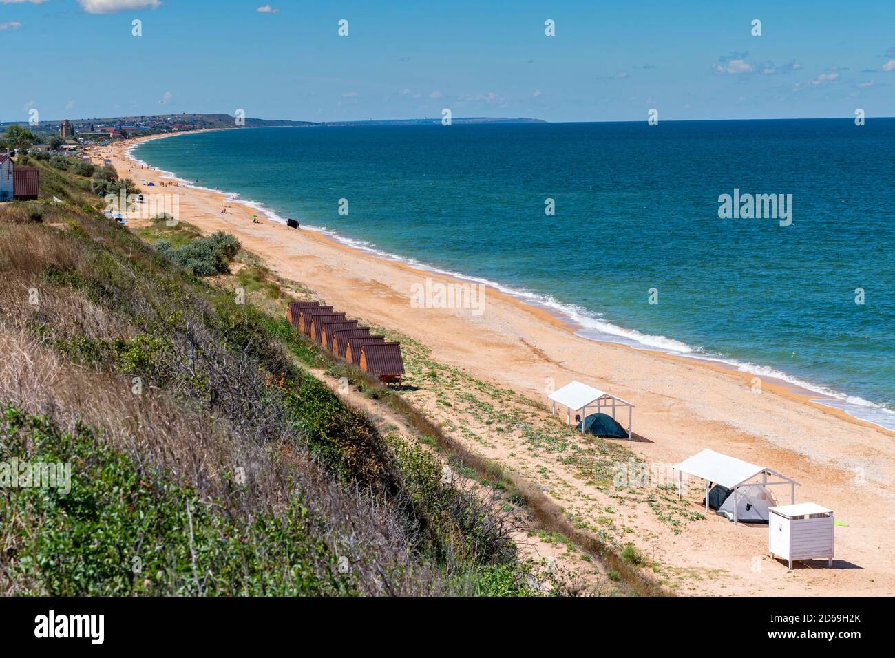Beautiful sea landscape of man in Sea of Azov Stock Photo - Alamy