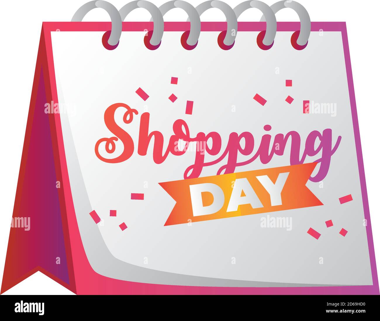 shopping day calendar reminder special vector illustration detailed ...