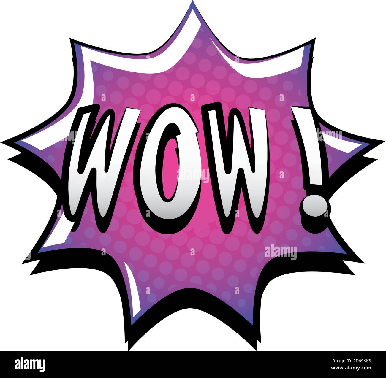 comic speech bubble with text wow on white background vector ...