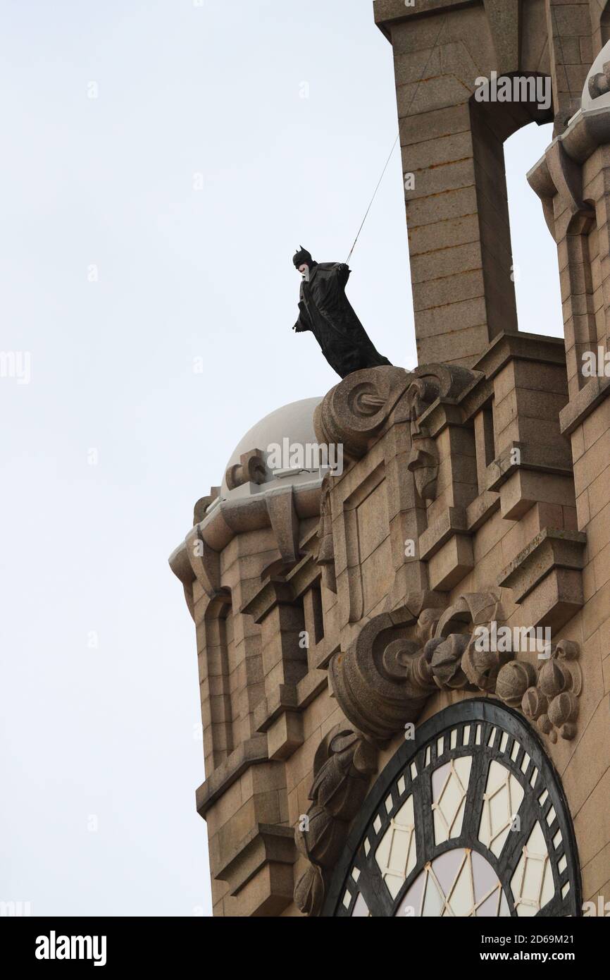 Filming batman on top royal liver building hi-res stock photography and ...
