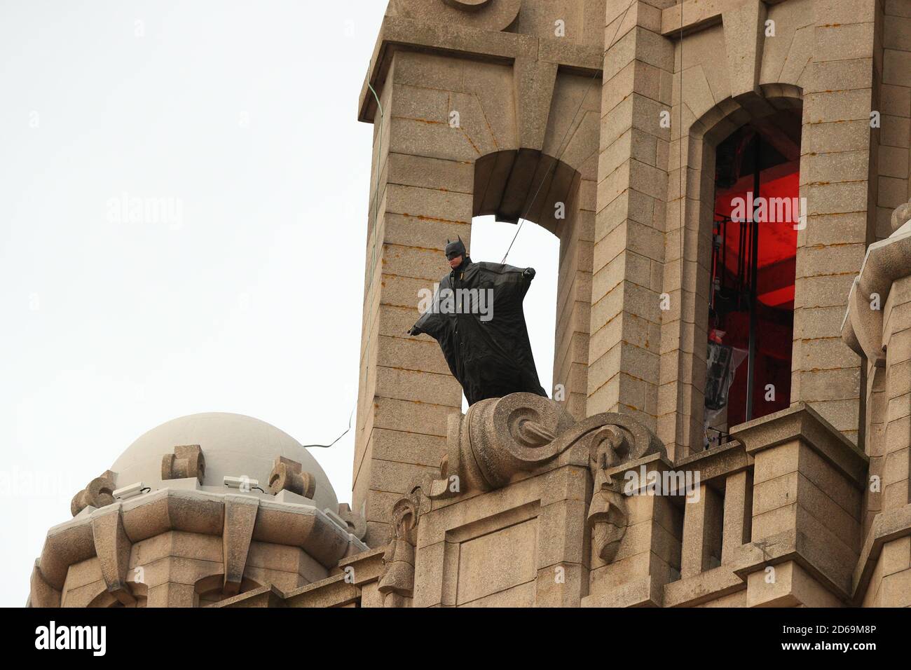 Filming batman on top royal liver building hi-res stock photography and ...