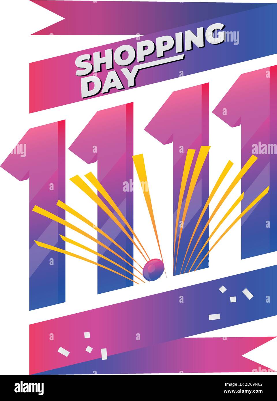 shopping day, announce lettering festival celebration marketing vector ...