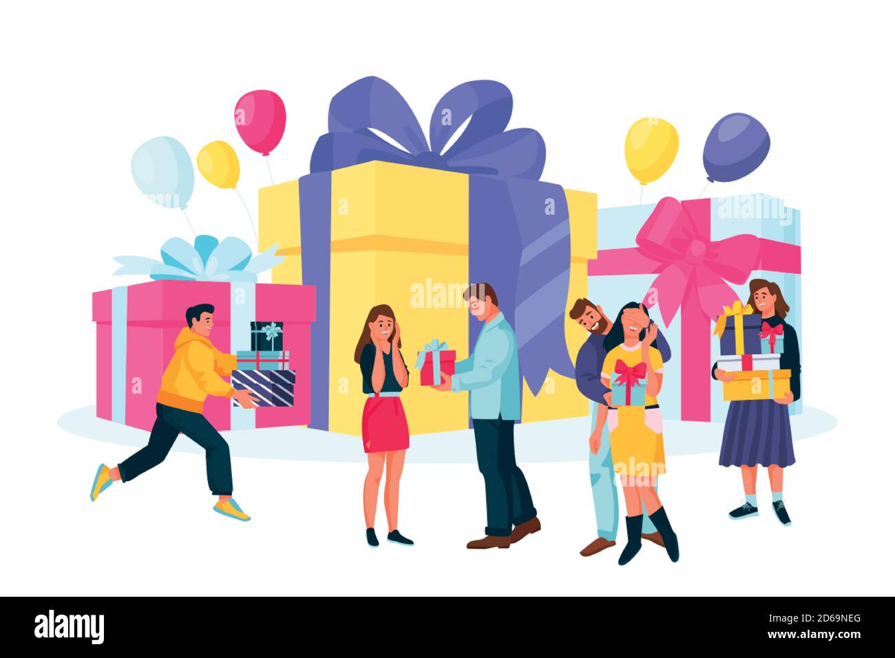 Woman surprise party Stock Vector Images - Alamy