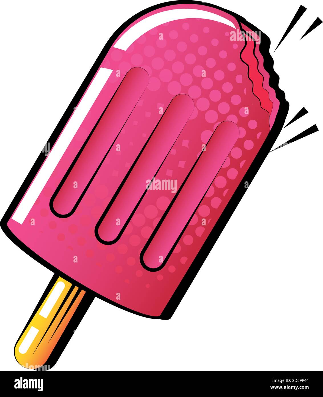 ice cream pop art style on white background vector illustration design ...