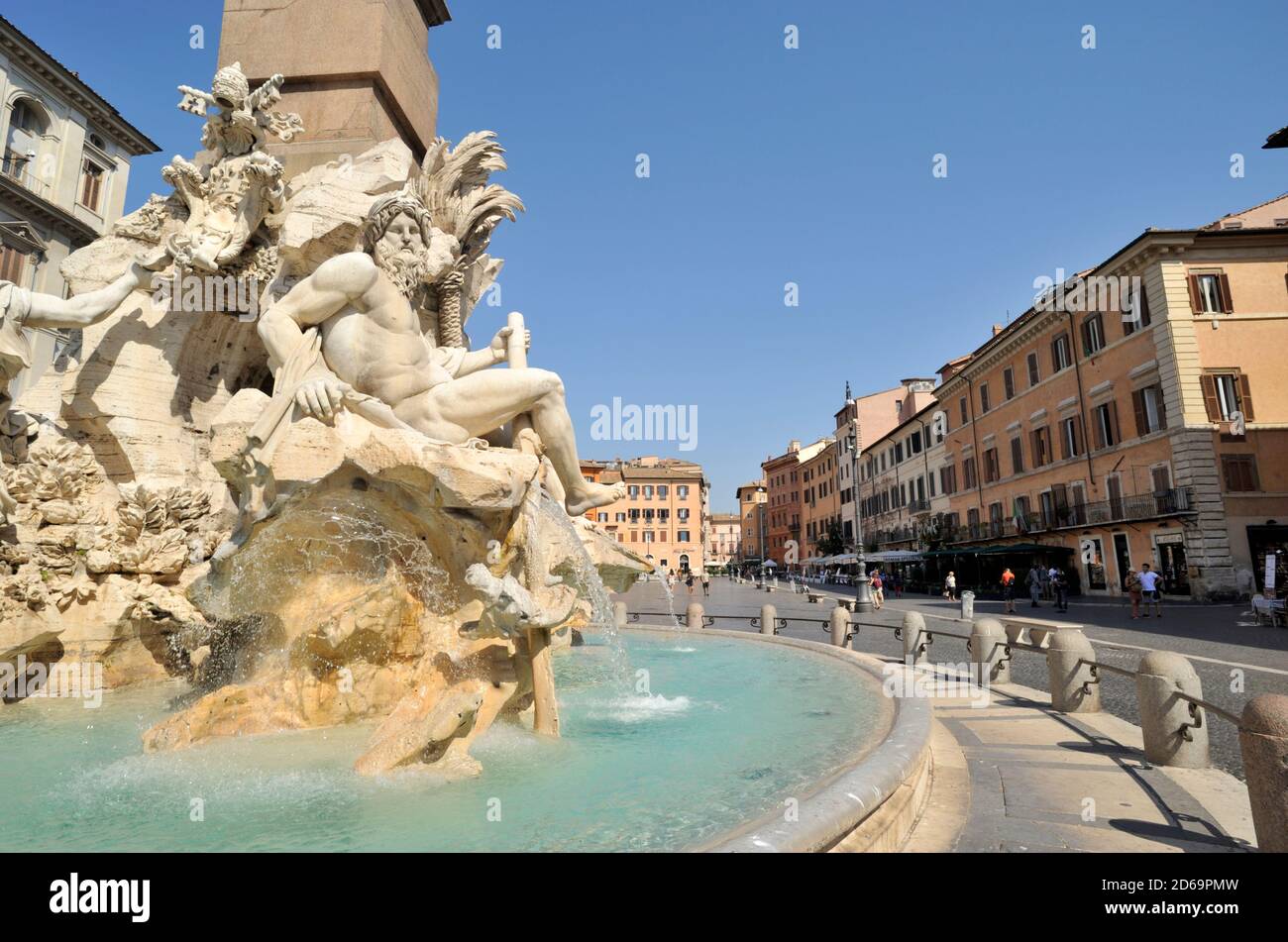 Italy, Rome, Piazza Navona, fountain of the Four Rivers Stock Photo - Alamy