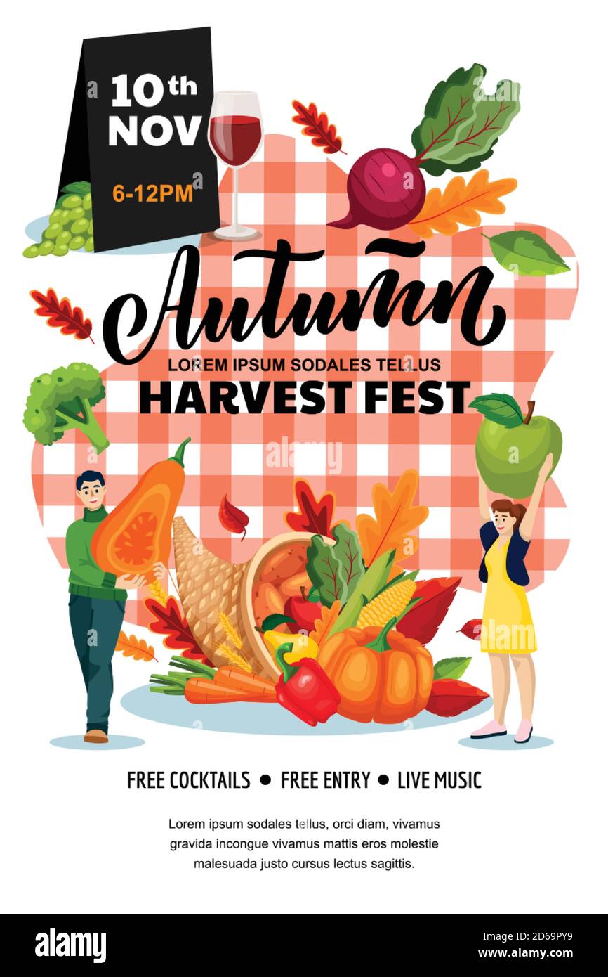 Harvest autumn garden Stock Vector Images - Alamy