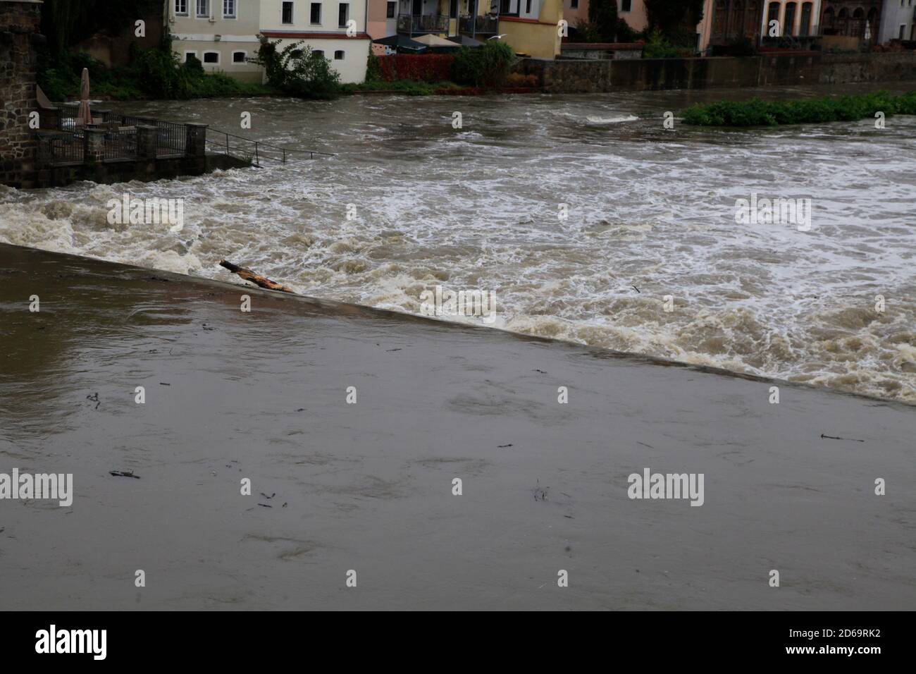 am 15.10.2020 um 11:30 Uhr hatte der Pegel bei Görlitz / Lausitzer Neiße seinen Höchststand bei ...