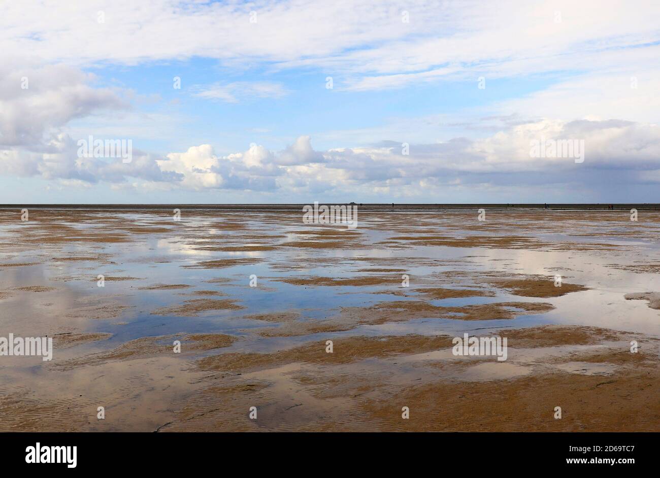 The Wadden Sea National Park near the Peninsula Nordstrand, Germany ...