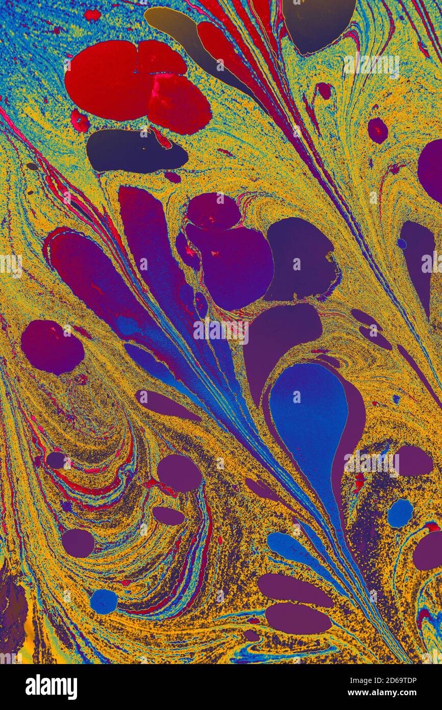 Abstract marbling floral pattern for fabric,tile design. background ...