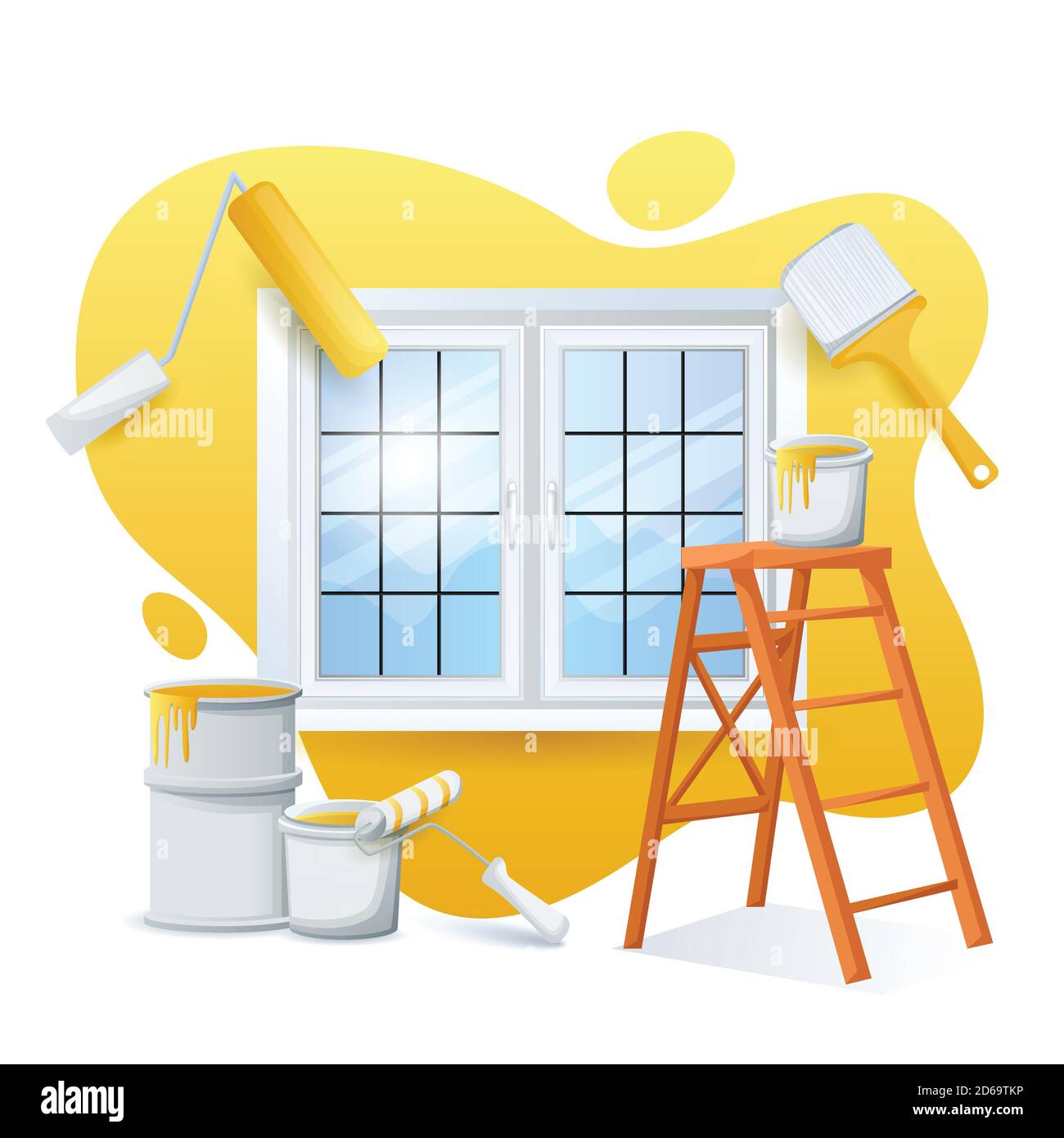 Vector color flat wall Stock Vector Images - Alamy