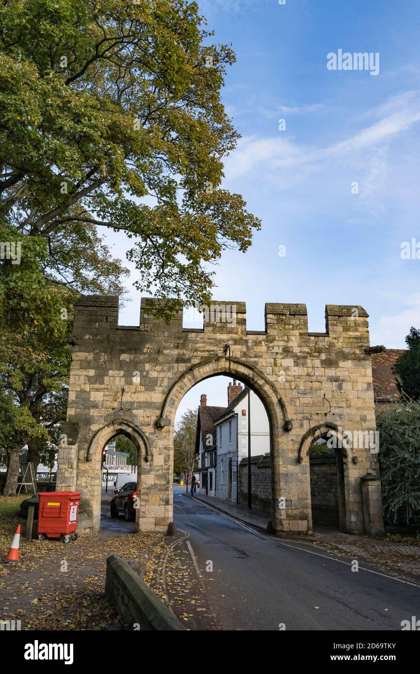 Rebuilt Priory Arch Priory Gate Lincoln city Lincolnshire October 2020 ...