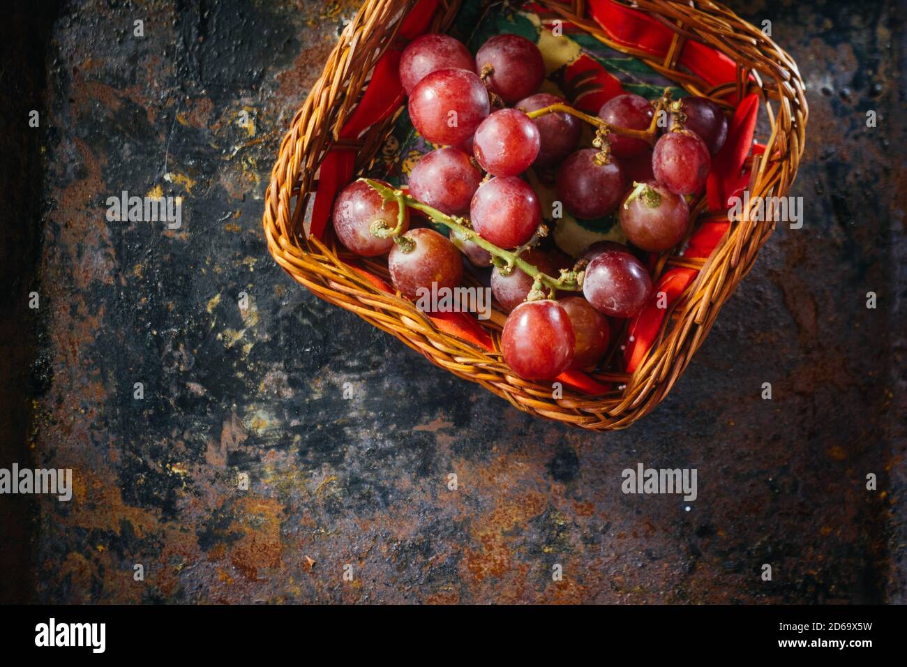Top view metal basket hi-res stock photography and images - Alamy