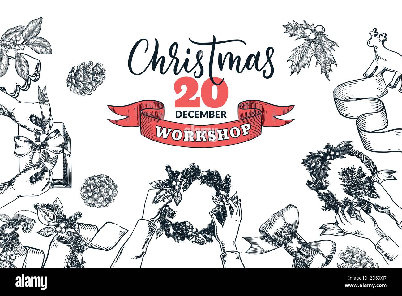 Christmas tree decor kids Stock Vector Images - Alamy