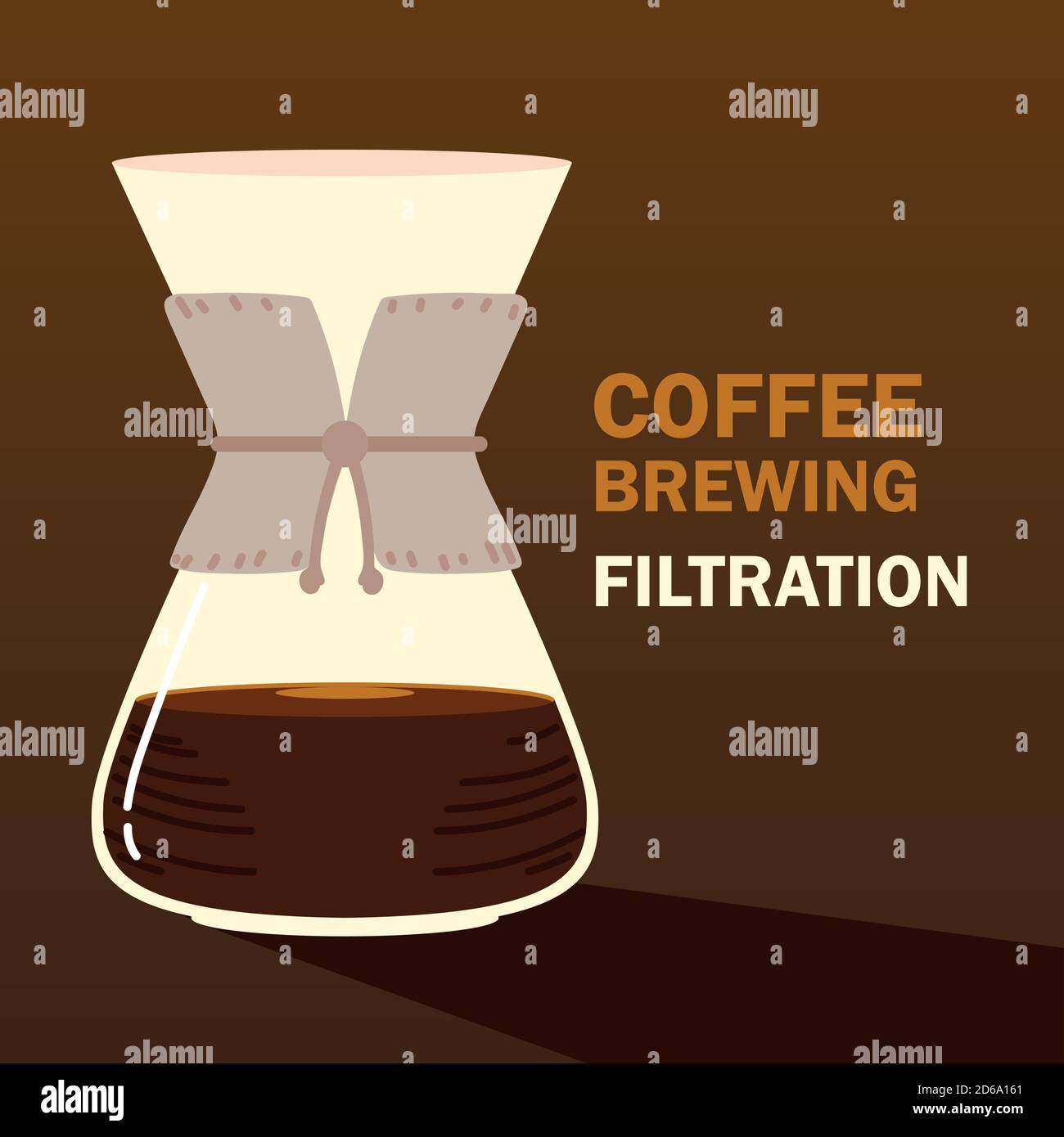 coffee brewing methods, filtration pot hot beverage, dark background ...