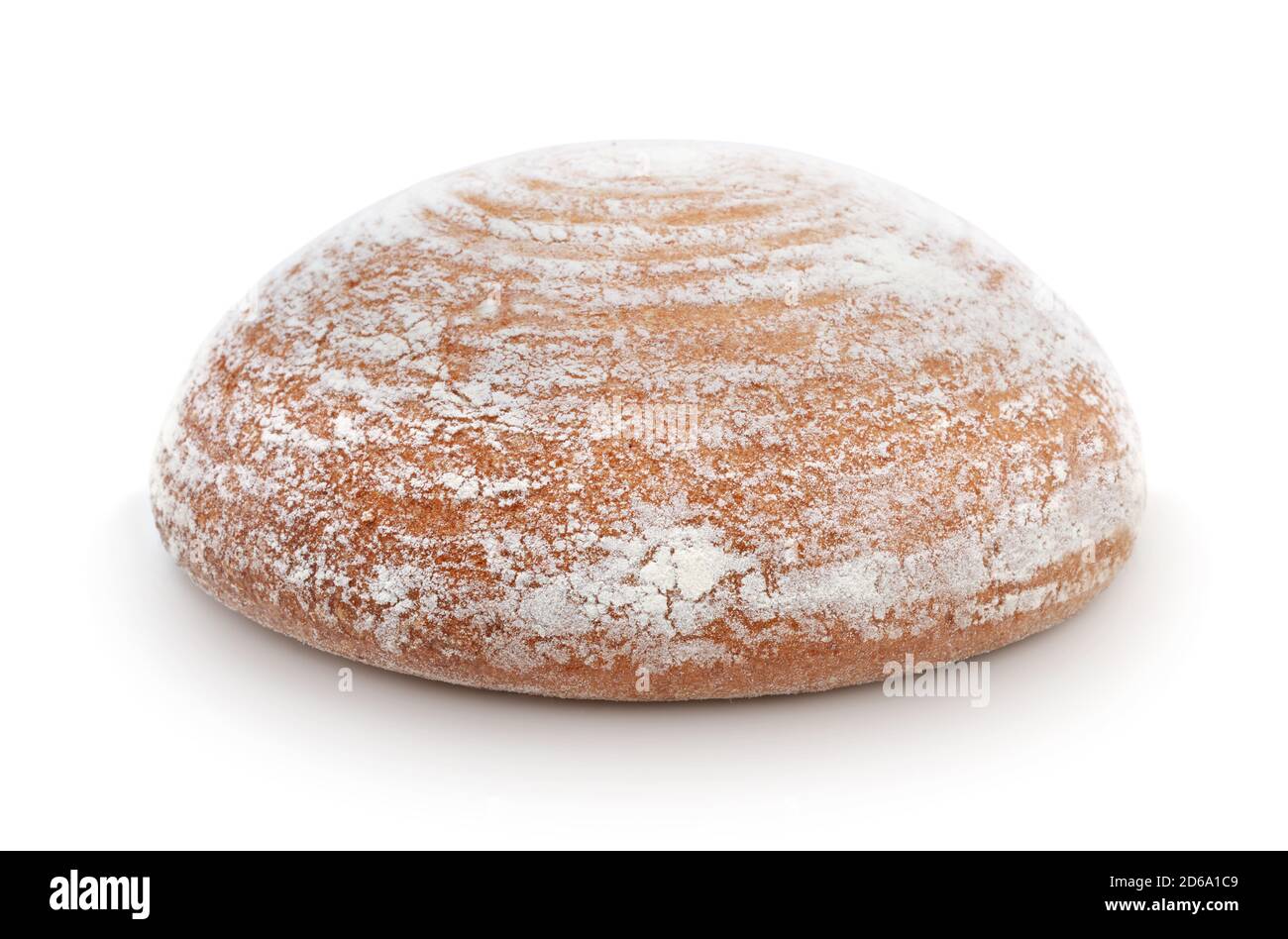 Round fresh whole grain wheat bread isolated on white Stock Photo - Alamy