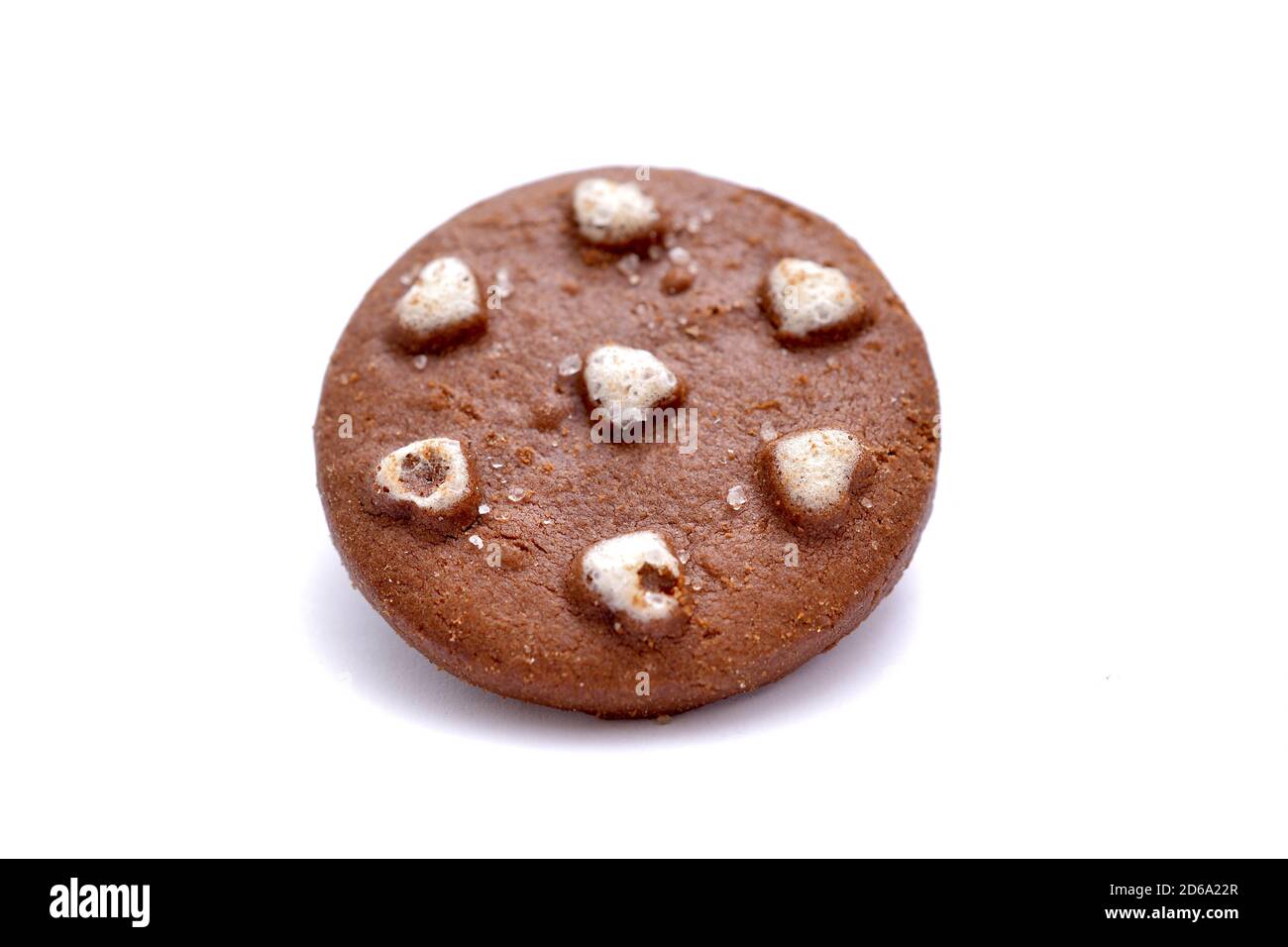 Chocolate cookies isolated on white back ground image Stock Photo - Alamy