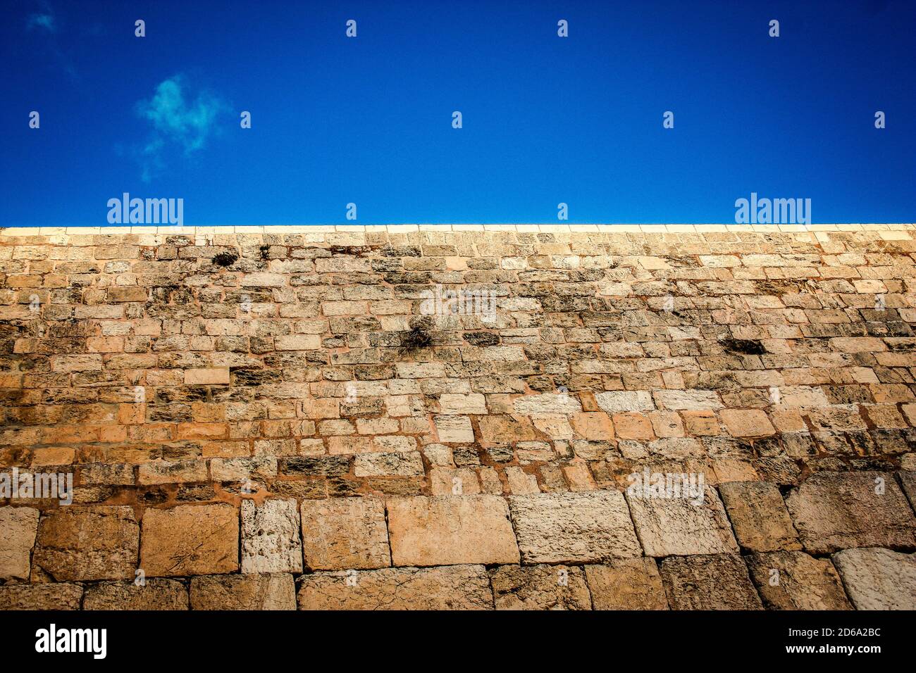 Close up of The Western Wall, Wailing Wall, often shortened to The ...