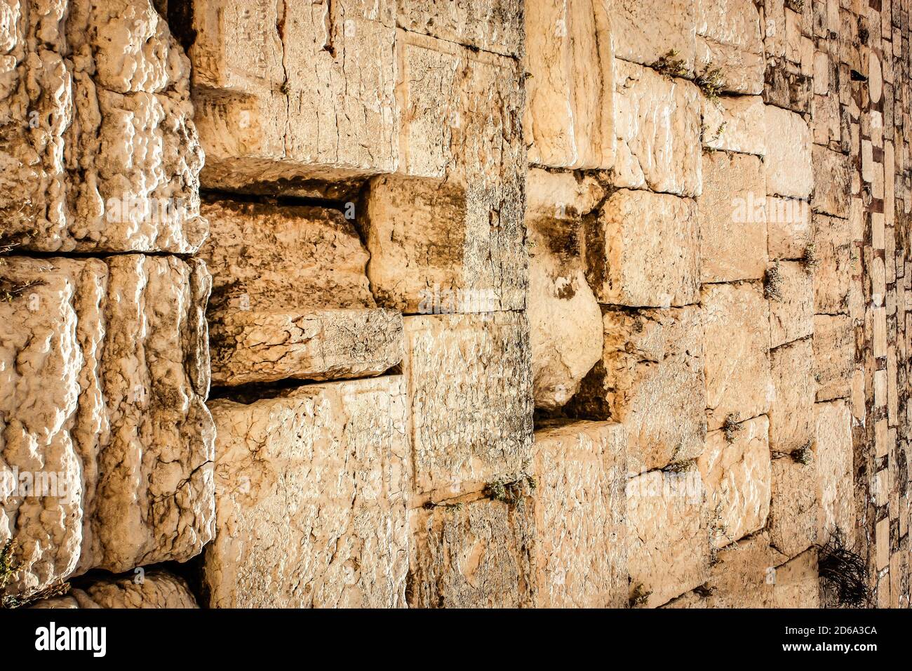 Close up of The Western Wall, Wailing Wall, often shortened to The ...